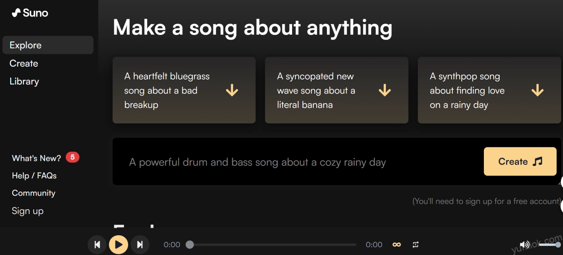 Suno V3引领AI作曲潮流 附Suno V3使用地址 官方入口 体验地址 开启音乐ChatGPT新时代 - 玉米小站