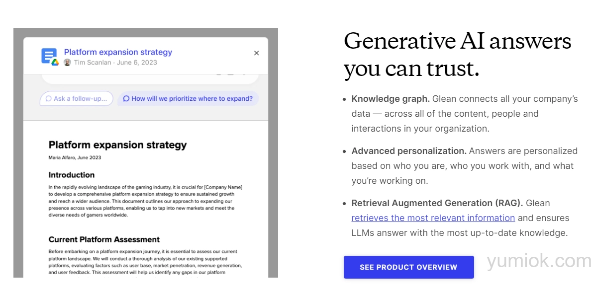 Glean：企业搜索领域的AI革新者，估值翻倍的秘密 - 玉米小站