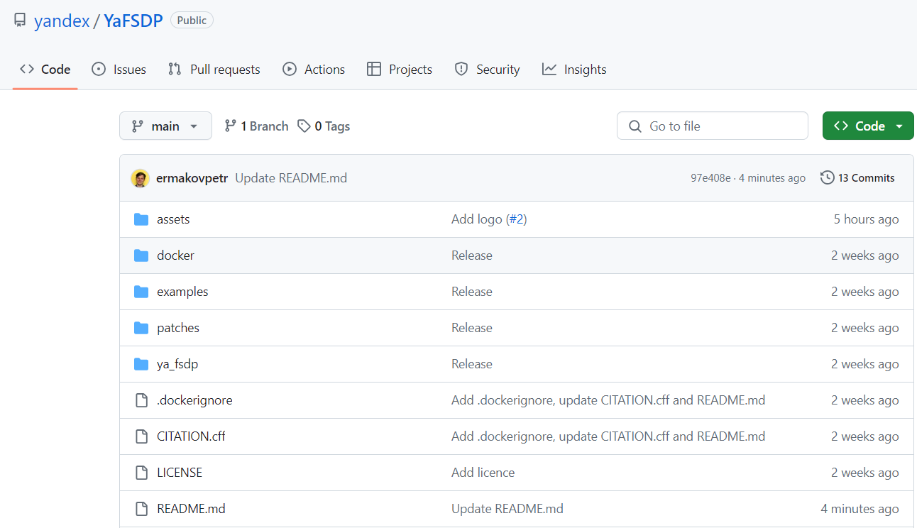 Yandex YaFSDP | AI工具箱